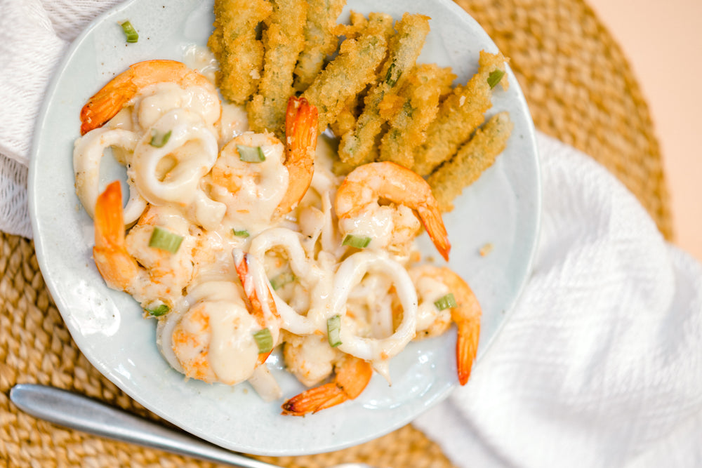 PRAWNS AND CALAMARI PICCATA – Passion Cooks